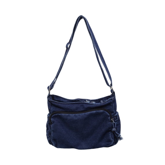 Vintage Denim Crossbody Bag for Women Men, Adjustable Shoulder Purse ...