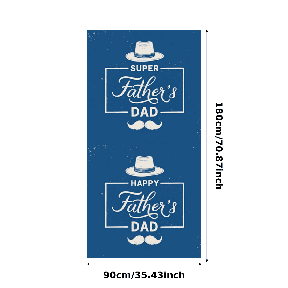 Vintage Design Happy Father's Day Banner Super Dad Blue Background for ...