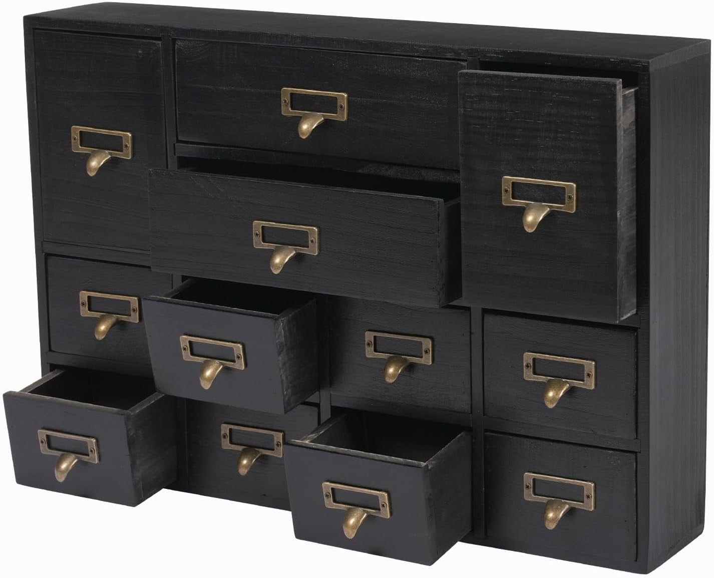 Vintage Desktop Apothecary Cabinet with 12 Drawers,Wood Desktop ...