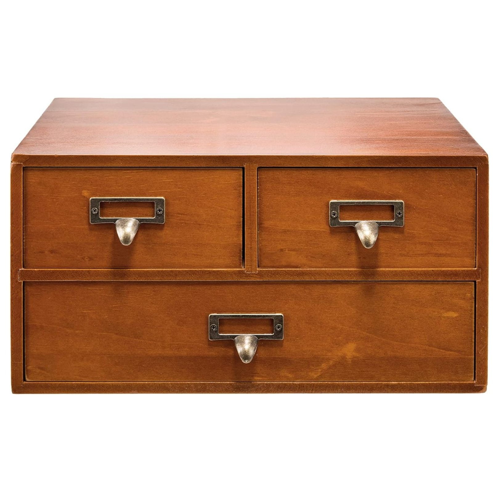 Vintage Desktop Apothecary Cabinet with 3 Drawers - Solid Wood Medicine ...