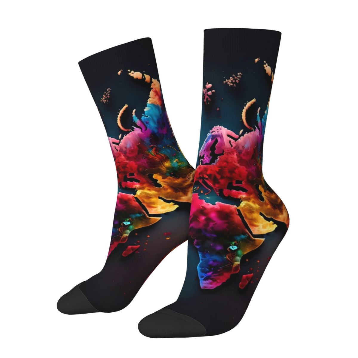 Vintage Detailed World Map Socks Historical Map Gothic Stockings Anti ...