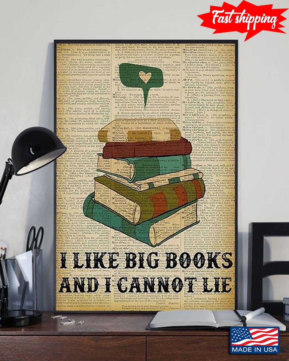 Vintage Dictionary Theme A Pile Of Books And Heart I Like Big Books And ...