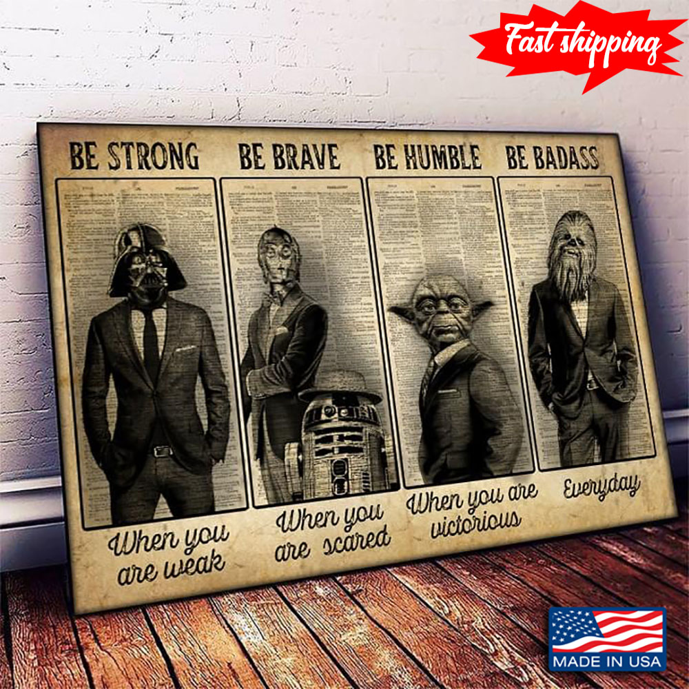 Vintage Dictionary Theme Star Wars Characters Be Strong When You Are ...