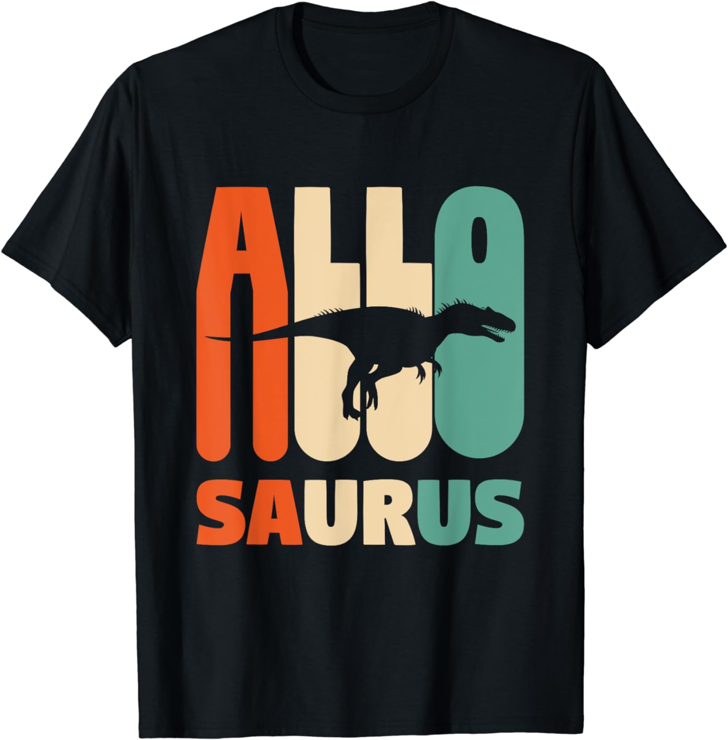 Vintage Dinosaur Lover Paleontology Gift Retro Allosaurus T-Shirt ...