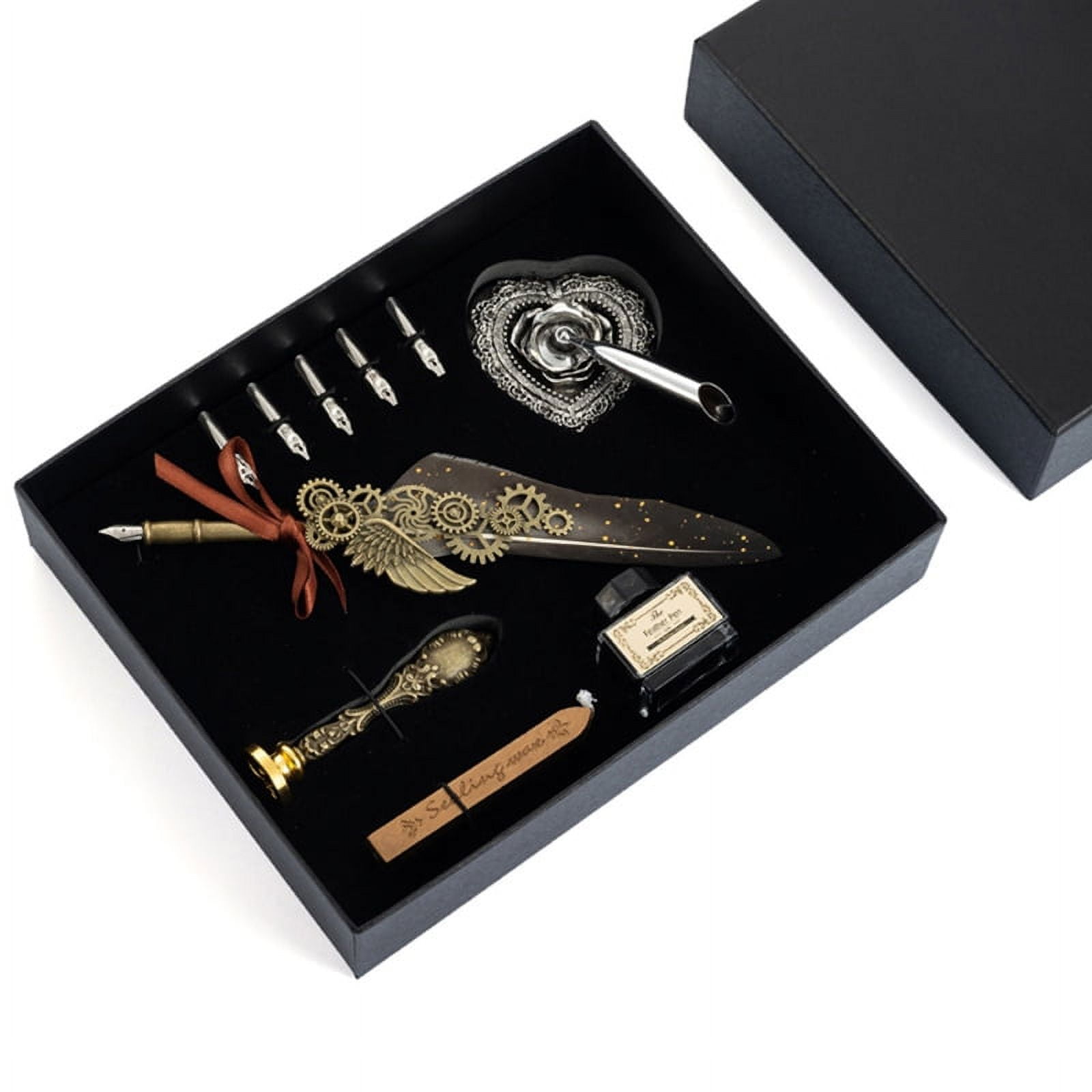 Vintage Dip Pen Kit Fit for Gothic Calligraphy Art Signatures Beginner ...