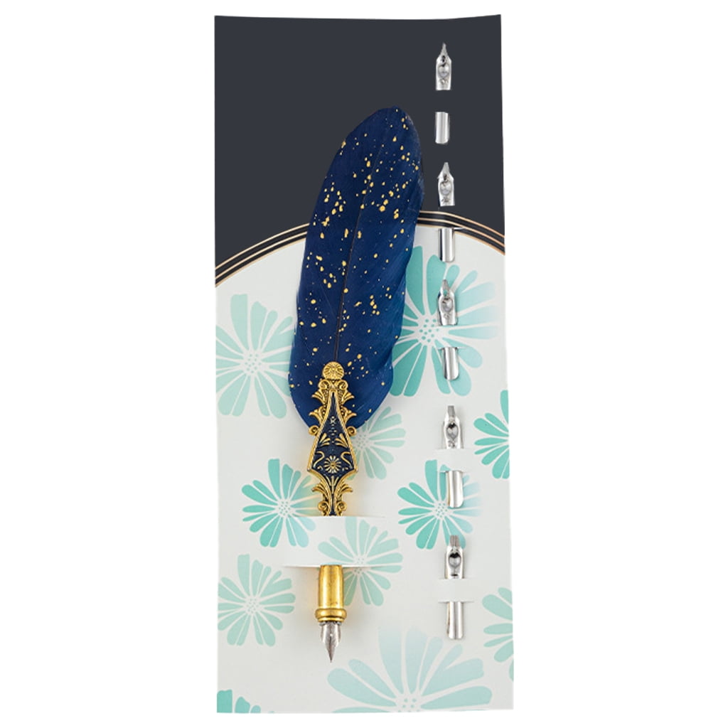 Vintage Dip Pen Set with 5 Replaceable Tips, Antique Quill Calligraphy ...