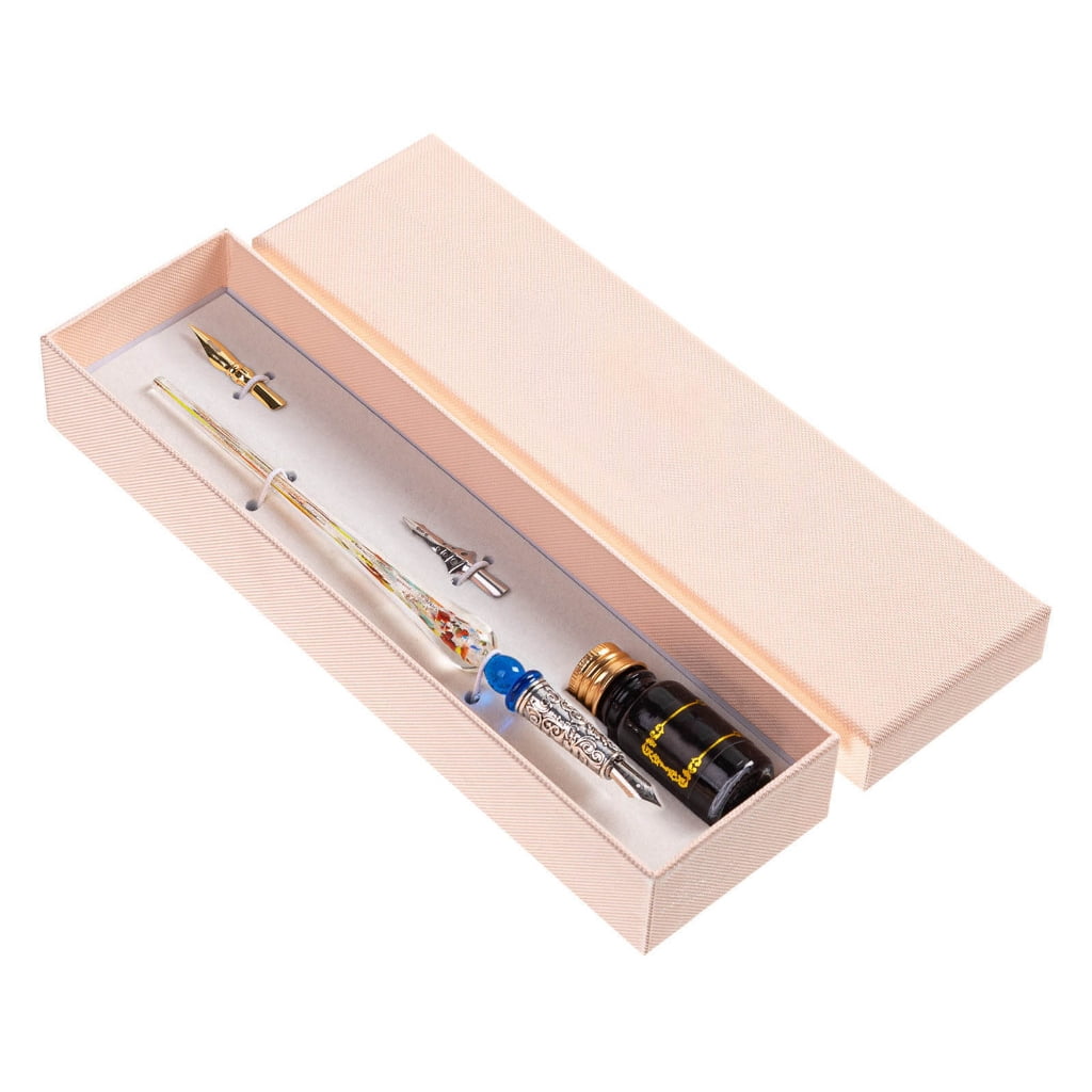Vintage Dip Pens Antique Glass Dip Pen Set with 2 Replacement Pen Nib ...