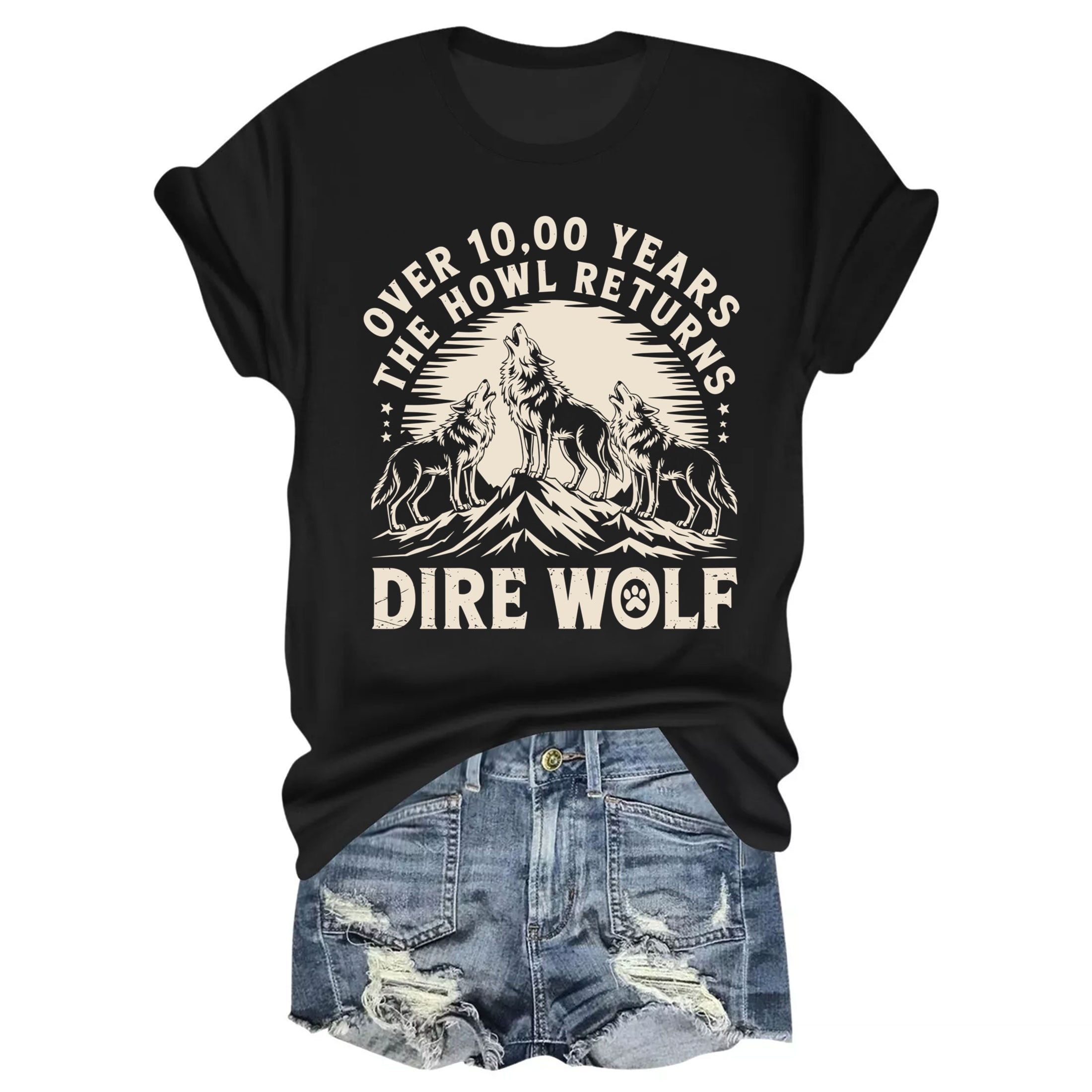 Vintage Dire Wolf The Return Of A Legend After 10000 Years Heavy Cotton ...
