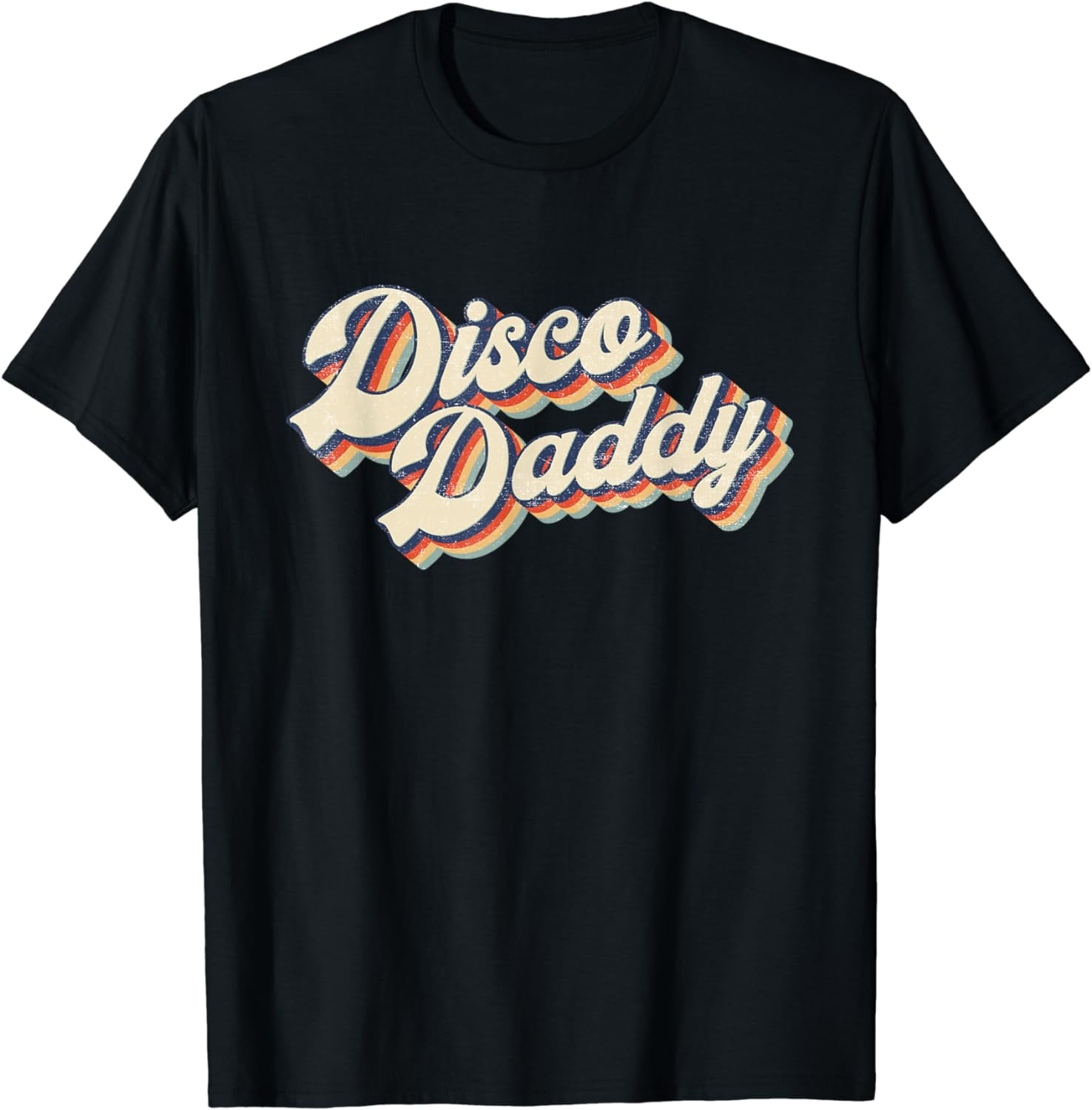 Vintage Disco Daddy Retro Matching 60's 70s Gift Mens Dad T-Shirt ...