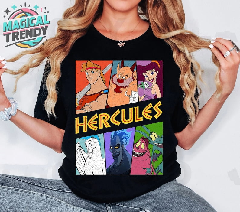 Vintage Disney Hercules Characters Group Shirt, Hercules Megara Hades ...