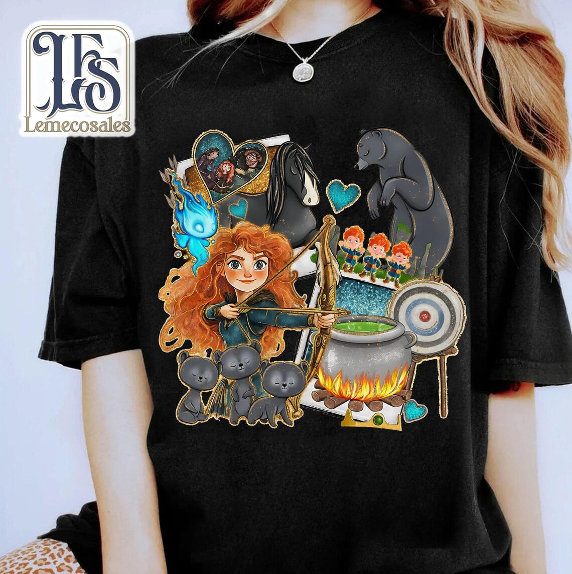 Vintage Disney Merida T-Shirt, Merida Brave, Disney Birthday Girl ...