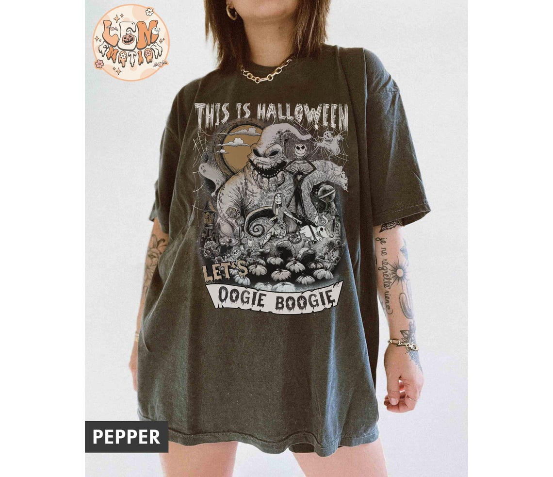 Vintage Disney Oogie Boogie Shirt, Retro The Nightmare Before Christmas ...