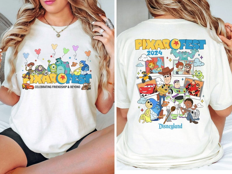 Vintage Disney Pixar Fest 2024 2 Side Shirts, Retro Disney Pixar Pier ...