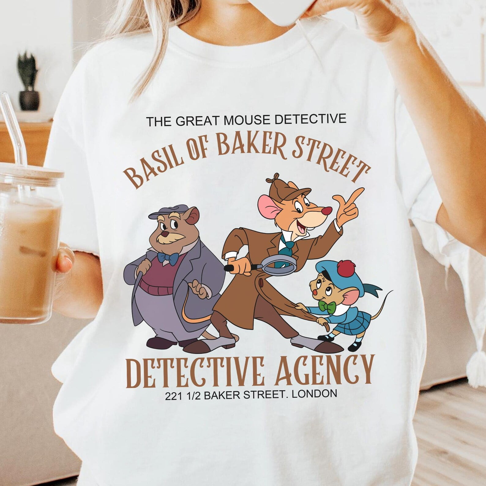 Vintage Disney The Great Mouse Detective Basil Of Baker Street T-Shirt ...