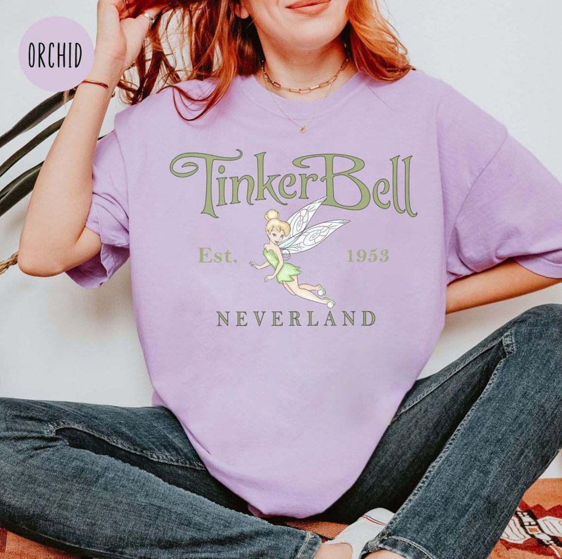 Vintage Disney Tinker Bell Comfort Colors T-Shirt, Tinkerbell 1953 ...