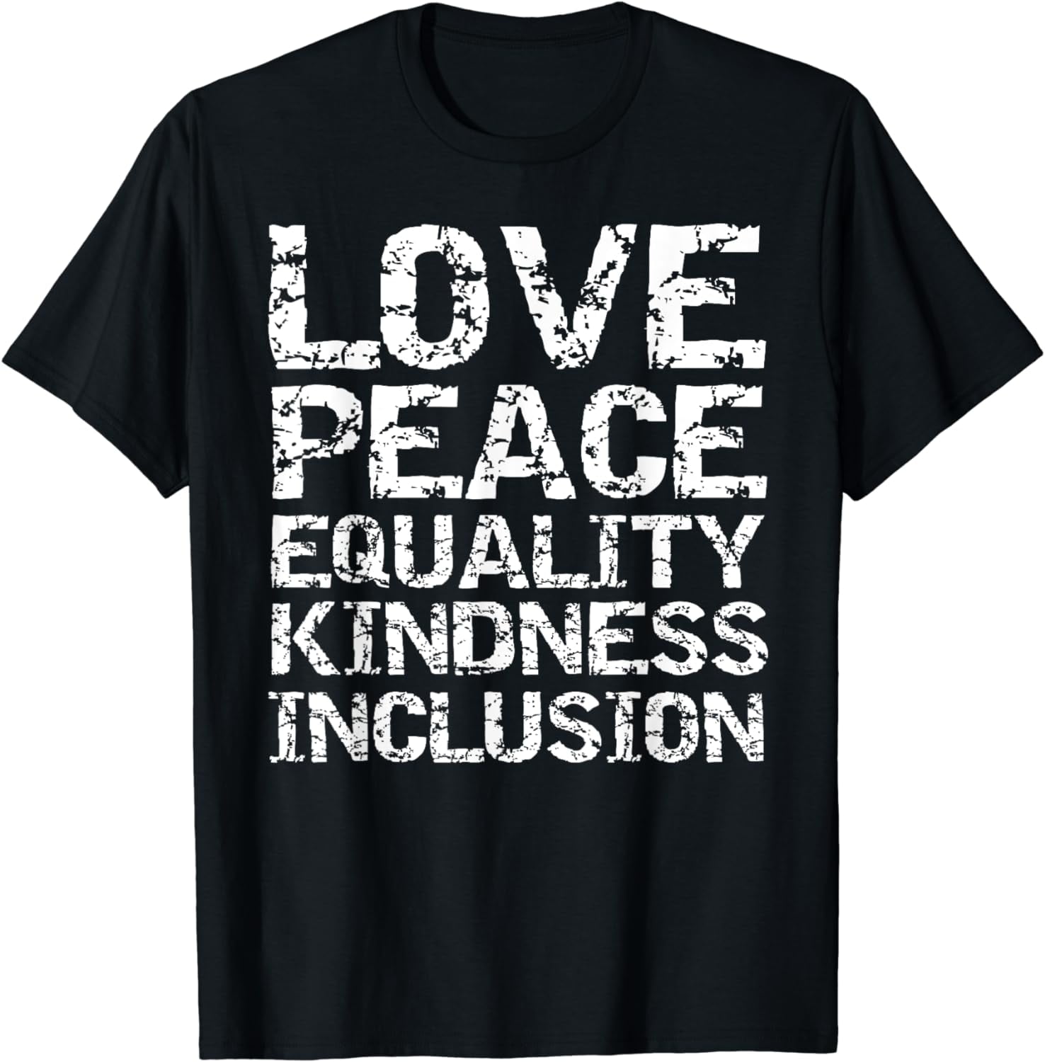 Vintage Diversity Love Peace Equality Kindness Inclusion T-Shirt ...