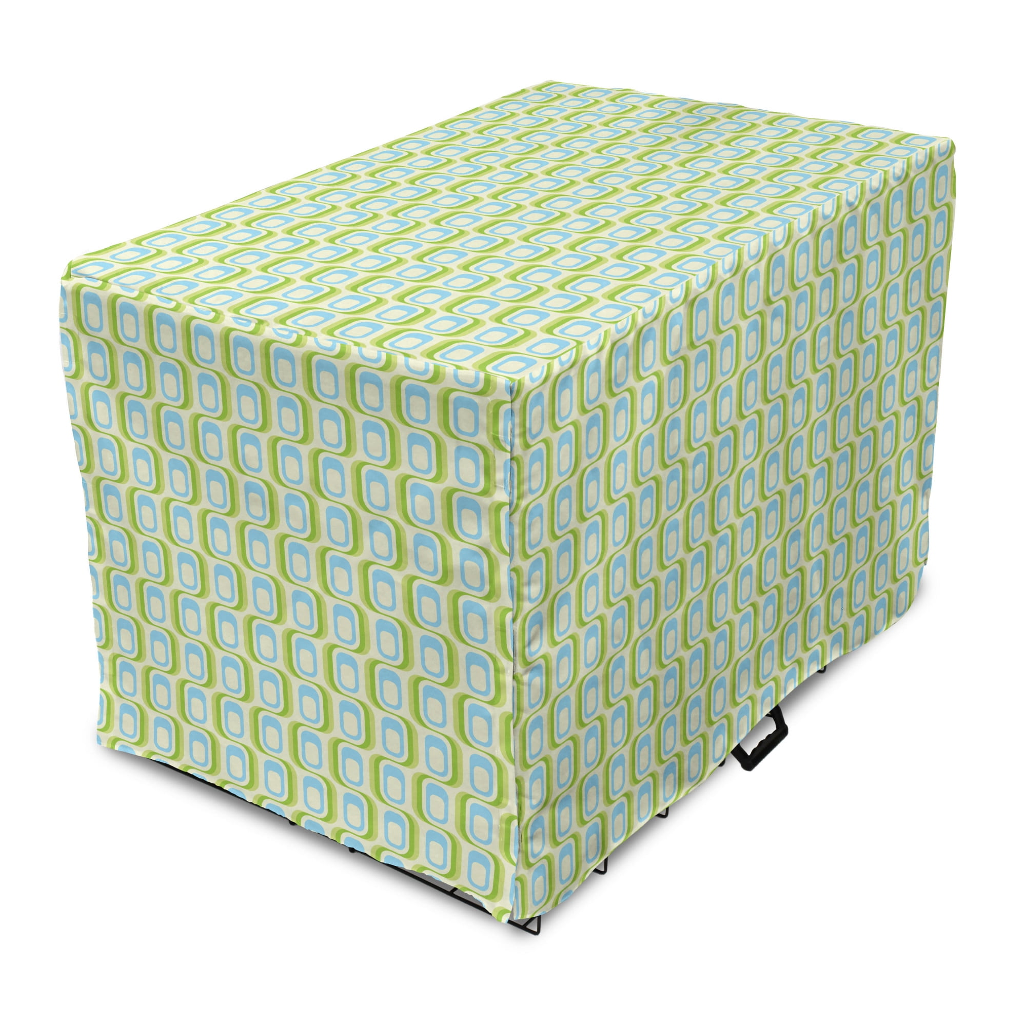 Vintage Dog Crate Cover, Classic Retro Geometry Inspired Abstract Motif ...