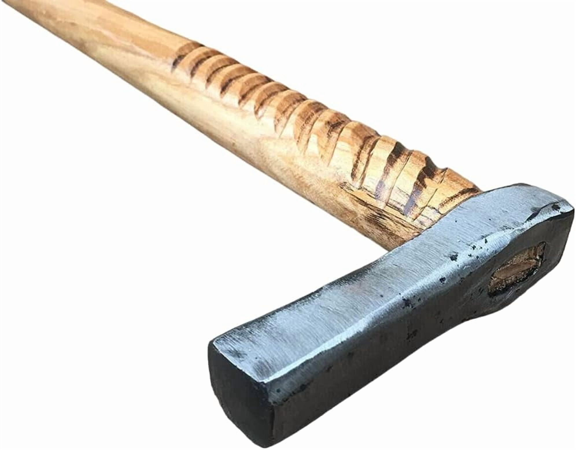 Vintage Dog Head Iron Forged Hammer Cane, Wooden Walking Stick Full ...