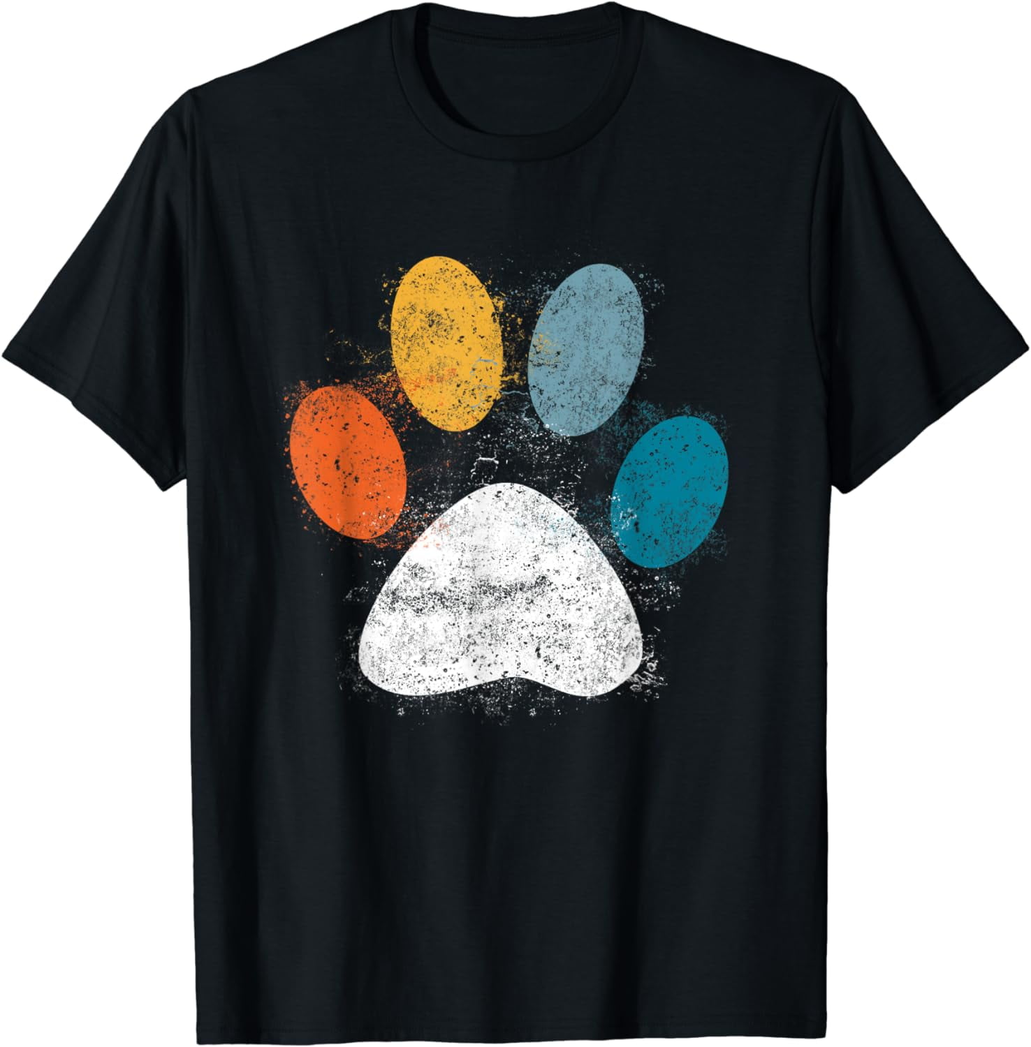 Vintage Dog T-Shirt Puppy Dog Paw Print Dog Love Pet Paw - Walmart.com
