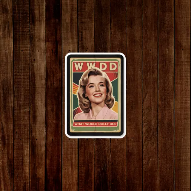 Vintage What Would Dolly Do? Retro Country Music Sticker Decalphone ...