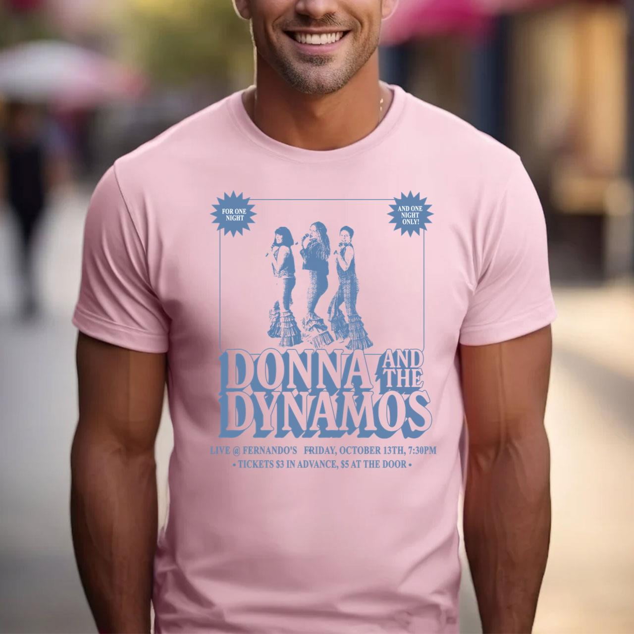 Vintage Donna and the Dynamos One Night Only T-shirt, Mamma Mia movie theme shirt - Walmart.com