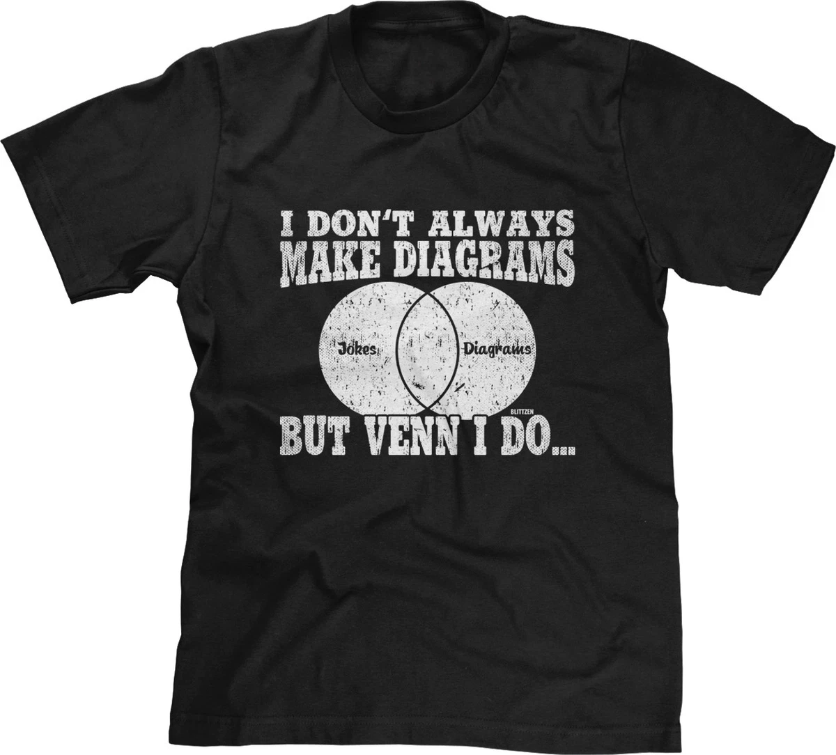 Vintage Dont Always Make Diagram Jokes Venn I Do Pun Dad Joke Funny ...