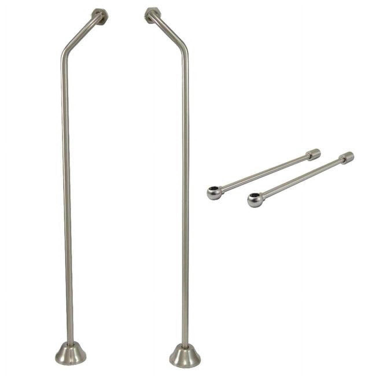 Vintage Double Offset Supply Line with Wall Bracket Combo, Brushed ...