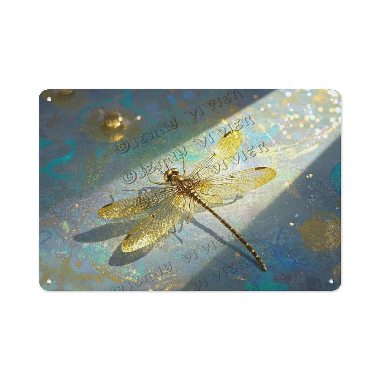 Vintage Dragonfly Tin Sign – 8x12 Inch Metal Wall Art for Bedroom ...