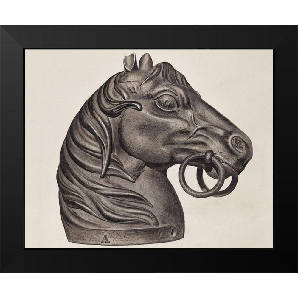Vintage Drawings 24x20 Black Modern Framed Museum Art Print Titled ...