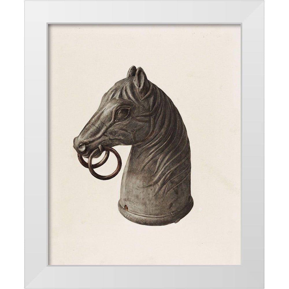 Vintage Drawings 26x32 White Modern Wood Framed Museum Art Print Titled ...