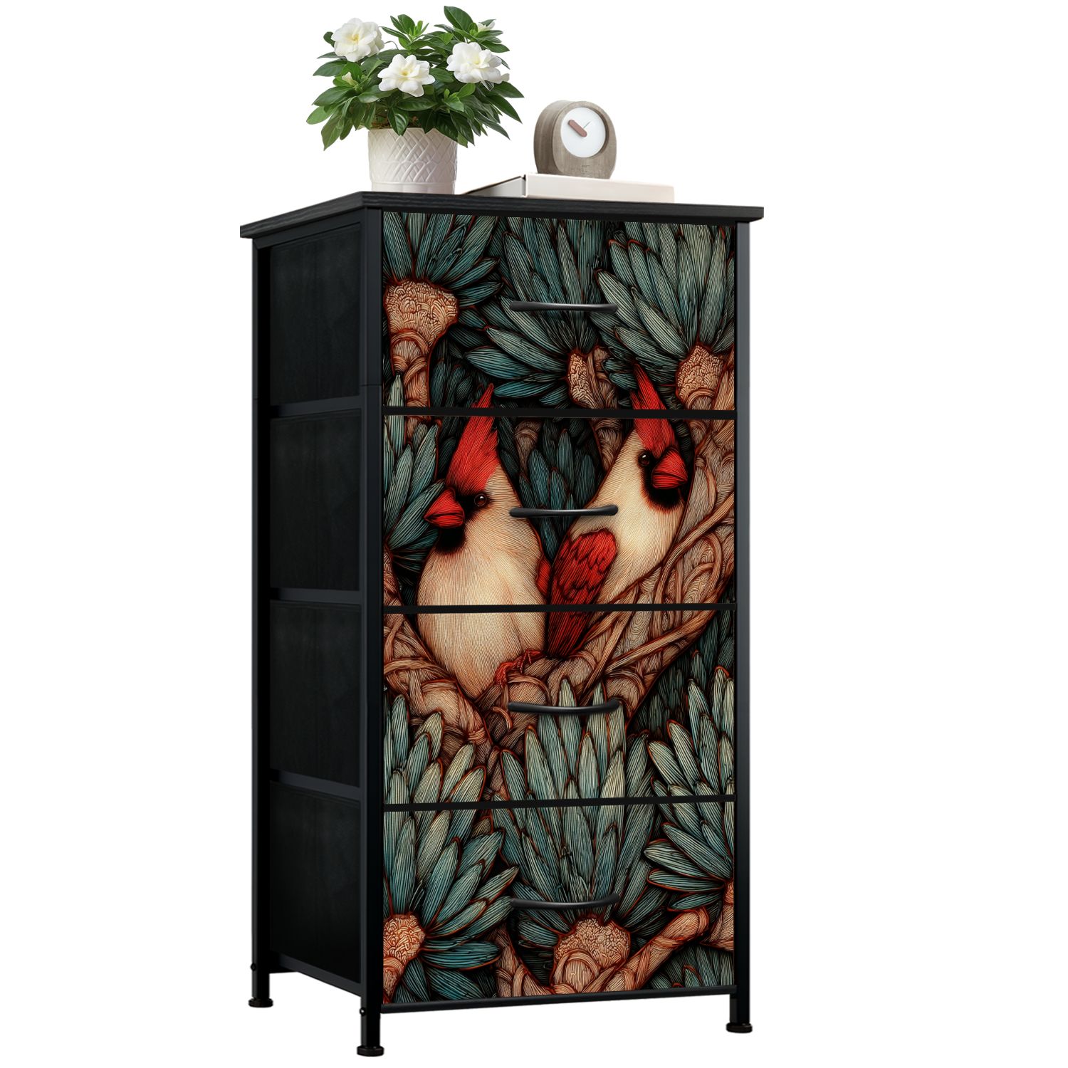 Vintage Dresser for Bedroom with 4 Storage Drawers Ornate Antique ...