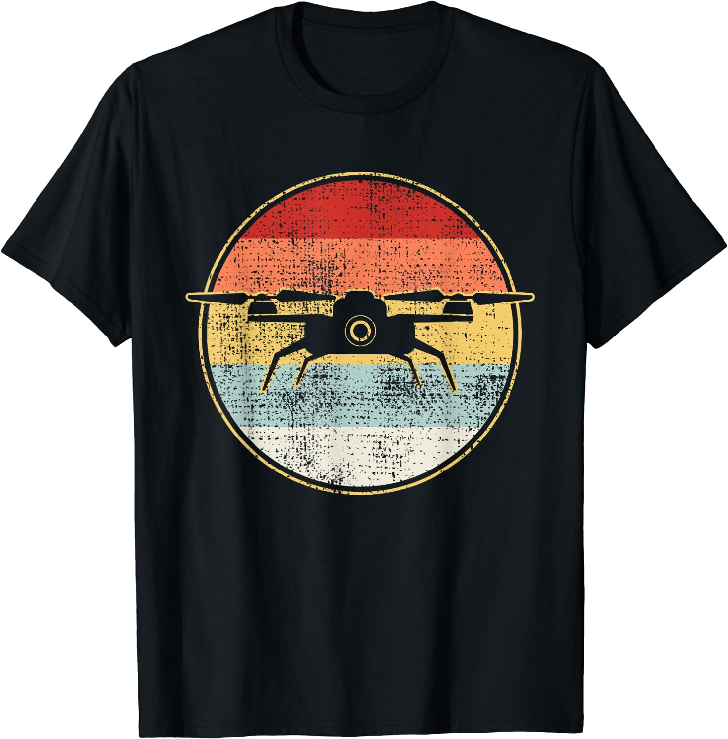 Vintage Drone T-Shirt Retro Tshirt Gift Tee T-Shirt - Walmart.com