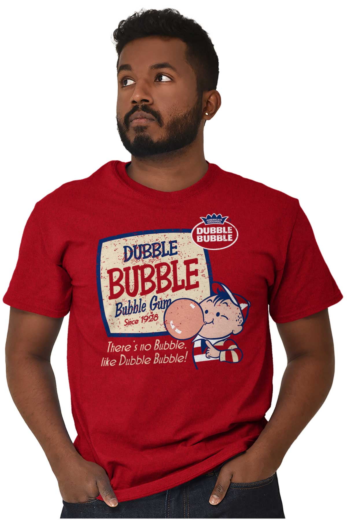 Vintage Dubble Bubble Chewing Gum Logo Men's Graphic T Shirt Tees Brisco Brands M - Walmart.com