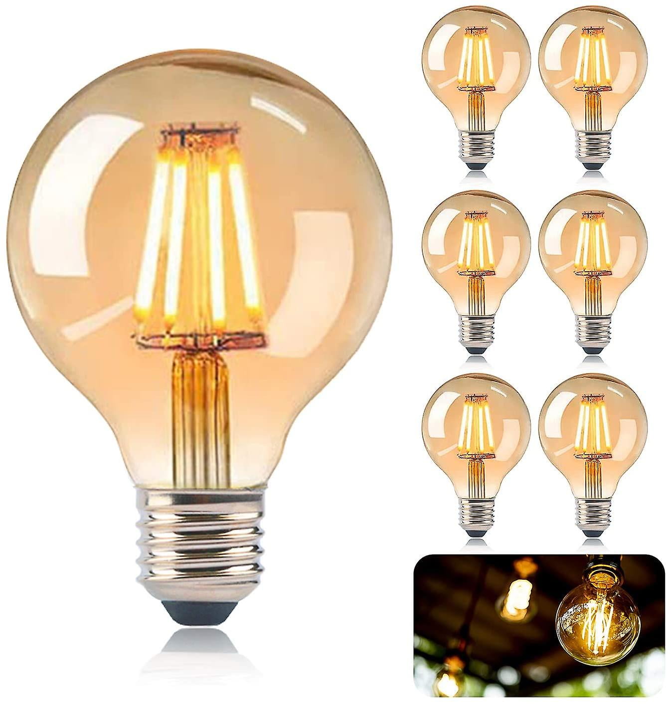 Vintage E27 Edison Bulb, LED Edison Bulbs E27 G80 4w Lamp, Retro ...