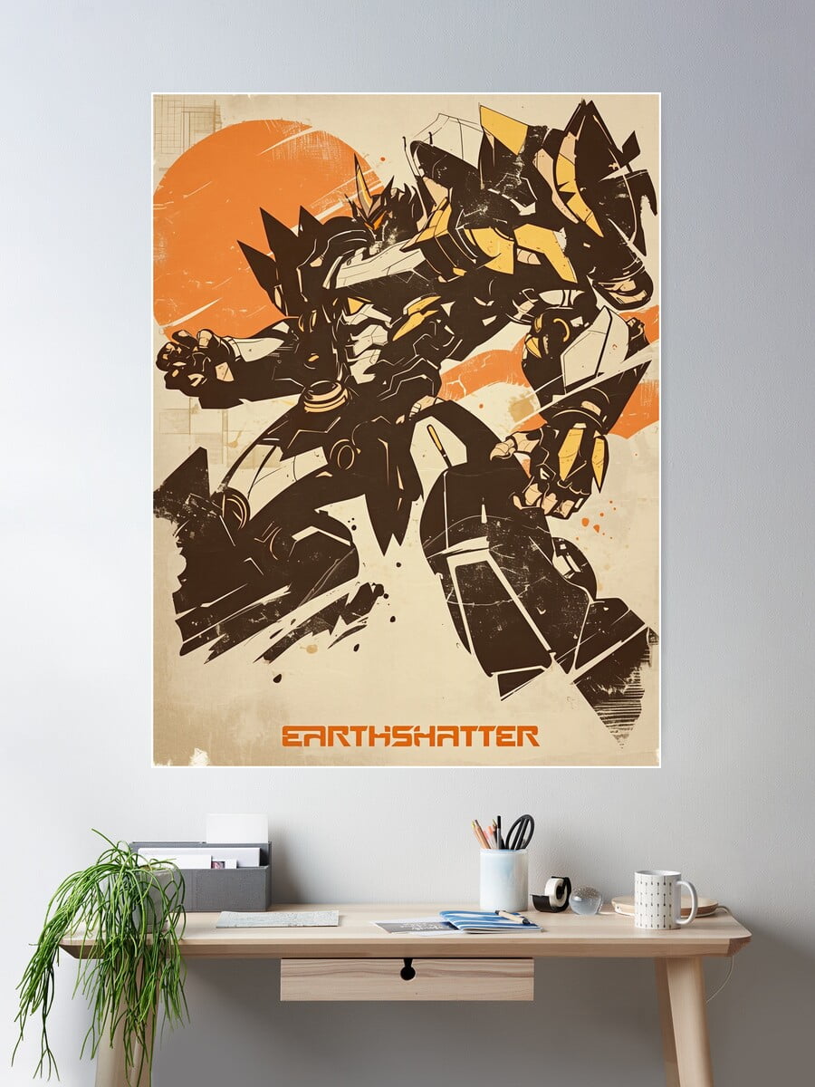Vintage Earthshatter Poster Wall Art, Modern Wall Decor For Living Room ...