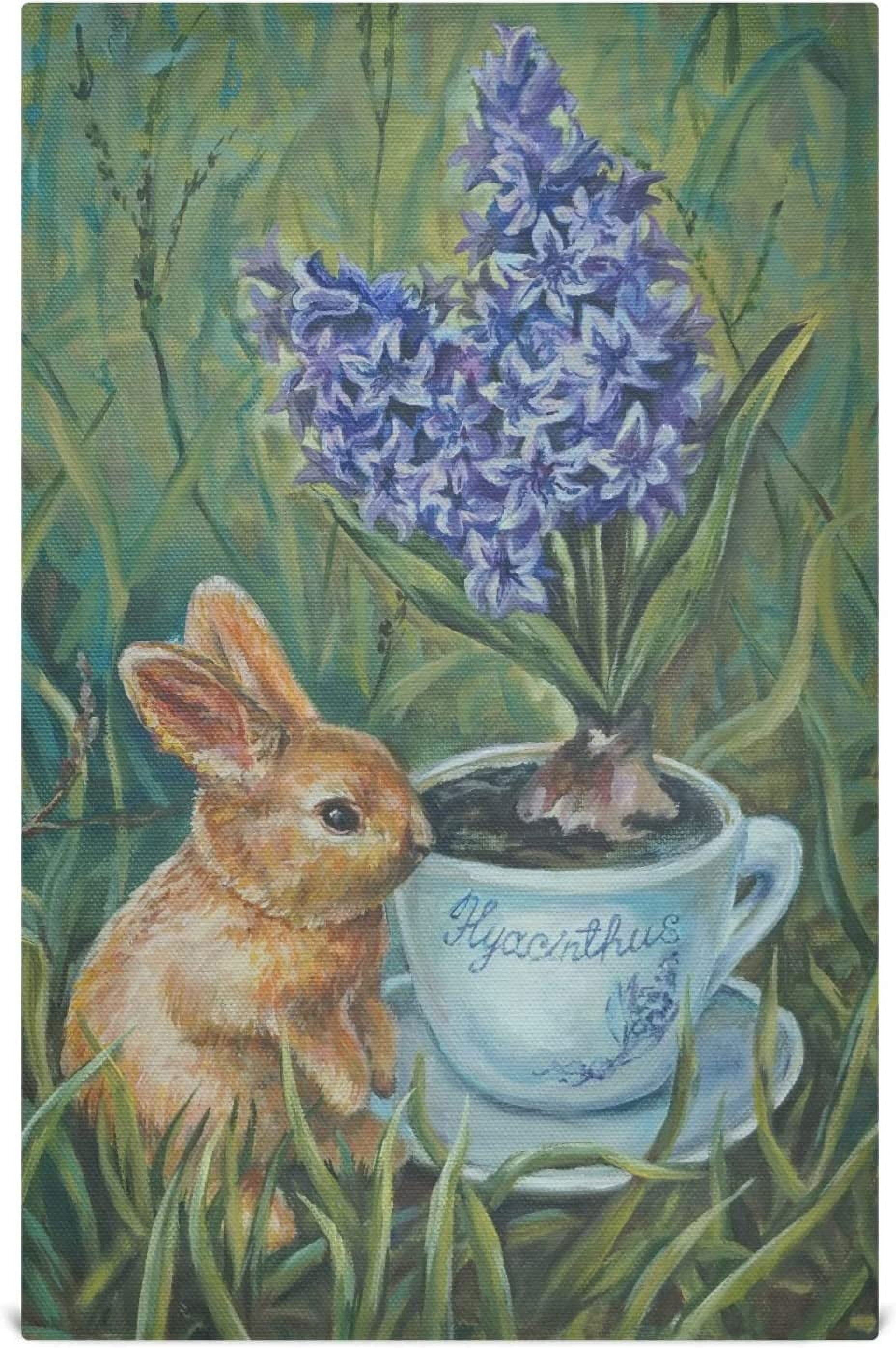 Vintage Easter Oil Painting Kitchen Tea Towels Set of 4 Absorbent Hand ...