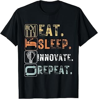 Vintage Eat Sleep Innovate Repeat Funny Eat Sleep Innovate T-Shirt ...
