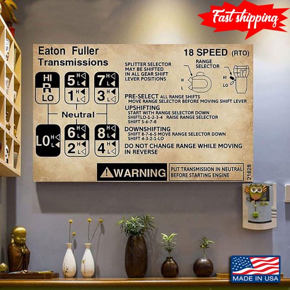 Vintage Eaton Fuller Transmissions 24 x 36 Inch Poster - Walmart.com