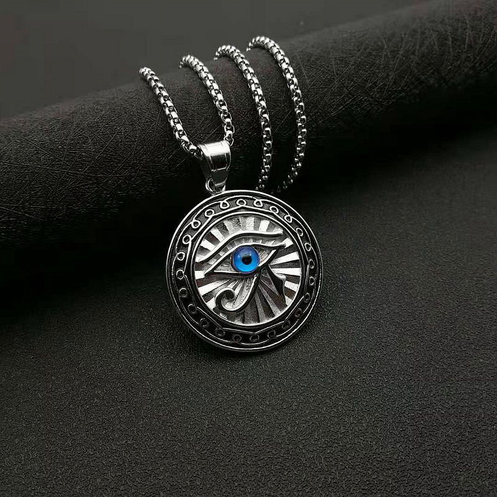 Vintage Egyptian Eye of Horus Eagle Headed God Pendant Eye of God ...