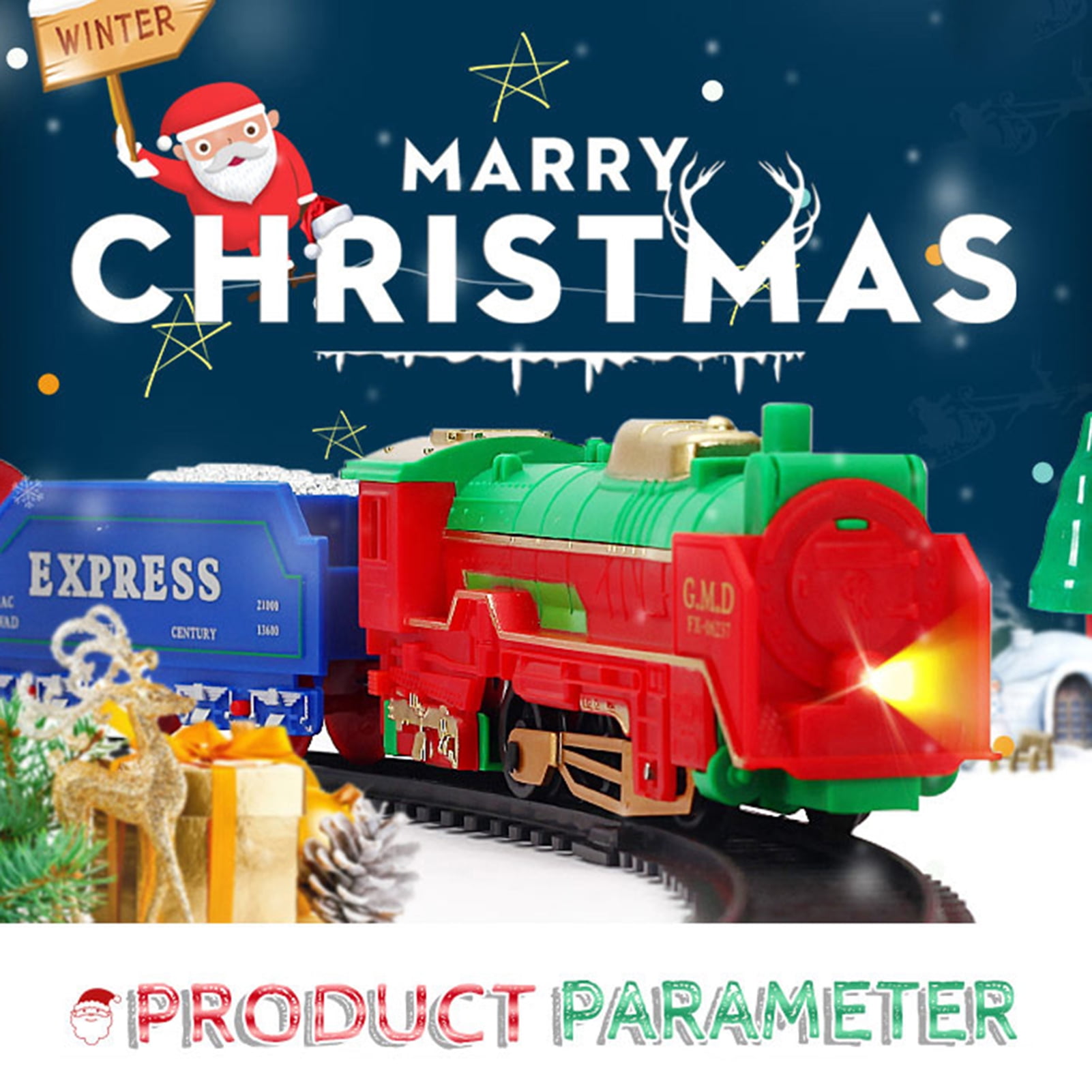 Vintage Electric Train Toy with Lights and Sounds - Realistic Trail ...