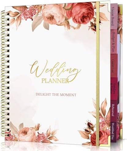 Vintage Elegant Floral Wedding Planner 9x11 Inch, Wedding Planner Book ...