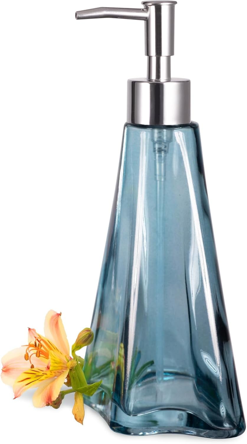 Vintage Elegant Glass Soap Dispenser, Liquid Soap/Sanitizer/Shampoo ...