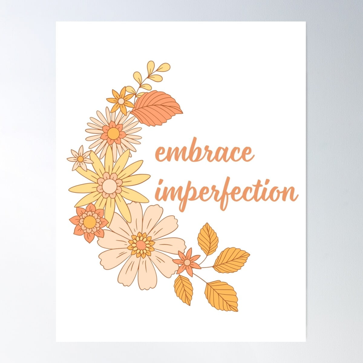 Vintage Embrace Imperfection Design Poster Wall Art, Modern Wall Decor ...