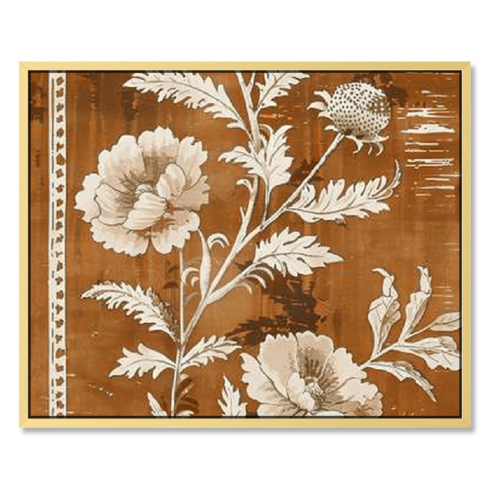 Vintage Embroidery Design Poster - Retro Flower Print - Textile Pattern ...