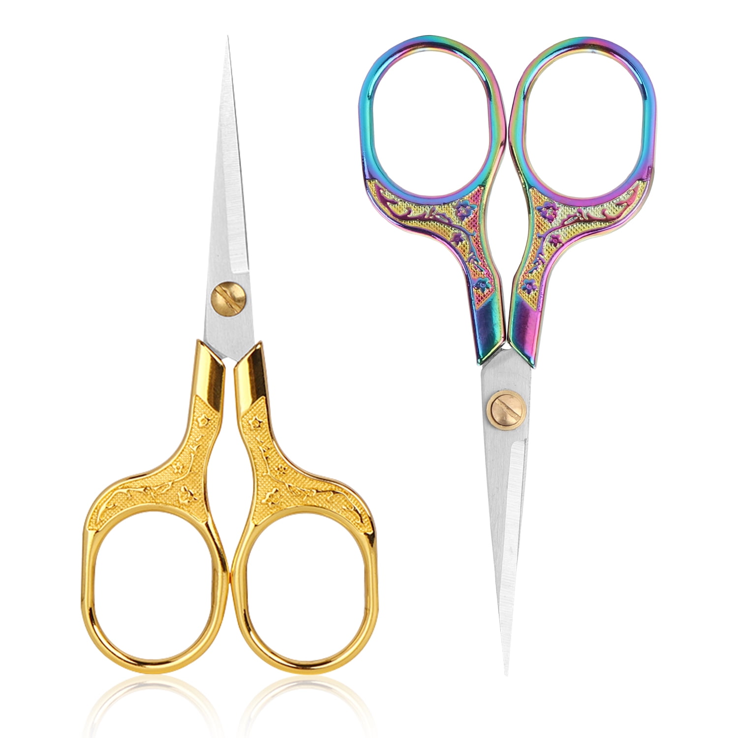 Vintage Embroidery Sharp Scissors 2 Pack, 5 Inches Craft Sewing Scissor ...