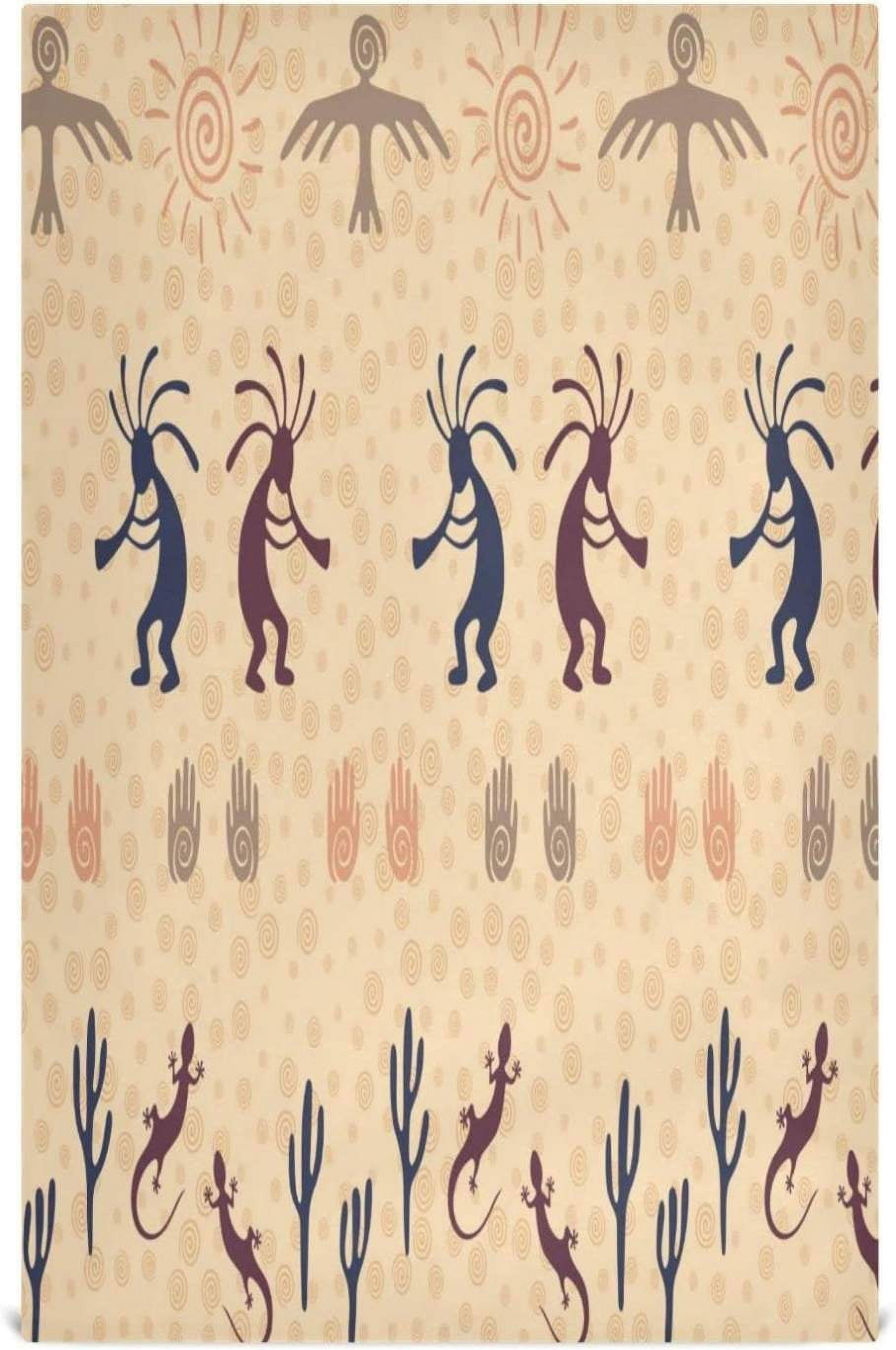 Vintage Ethnic Indian Tea Towels Set of 1 Tribal Kitchen Dish Cloth with Hanging Loop, 18"x28 ...