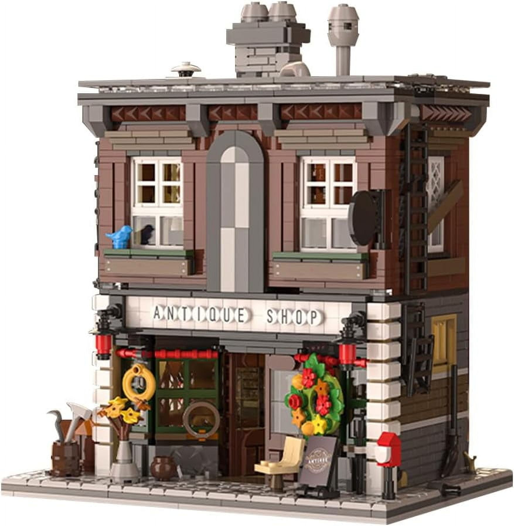 Vintage European Antique Shop Building Blocks Set, MOC Detailed ...