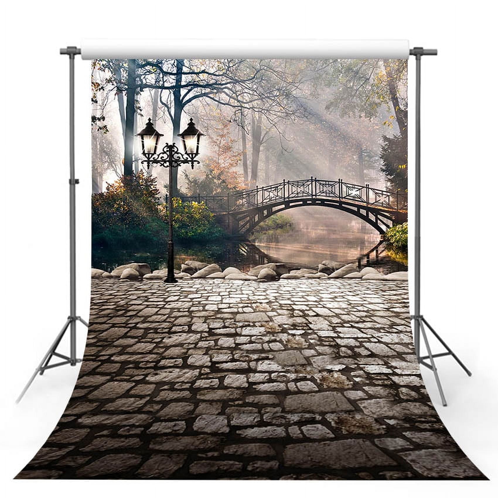 Vintage European Arch Bridge Street Child Birthday Wedding Portrait r ...