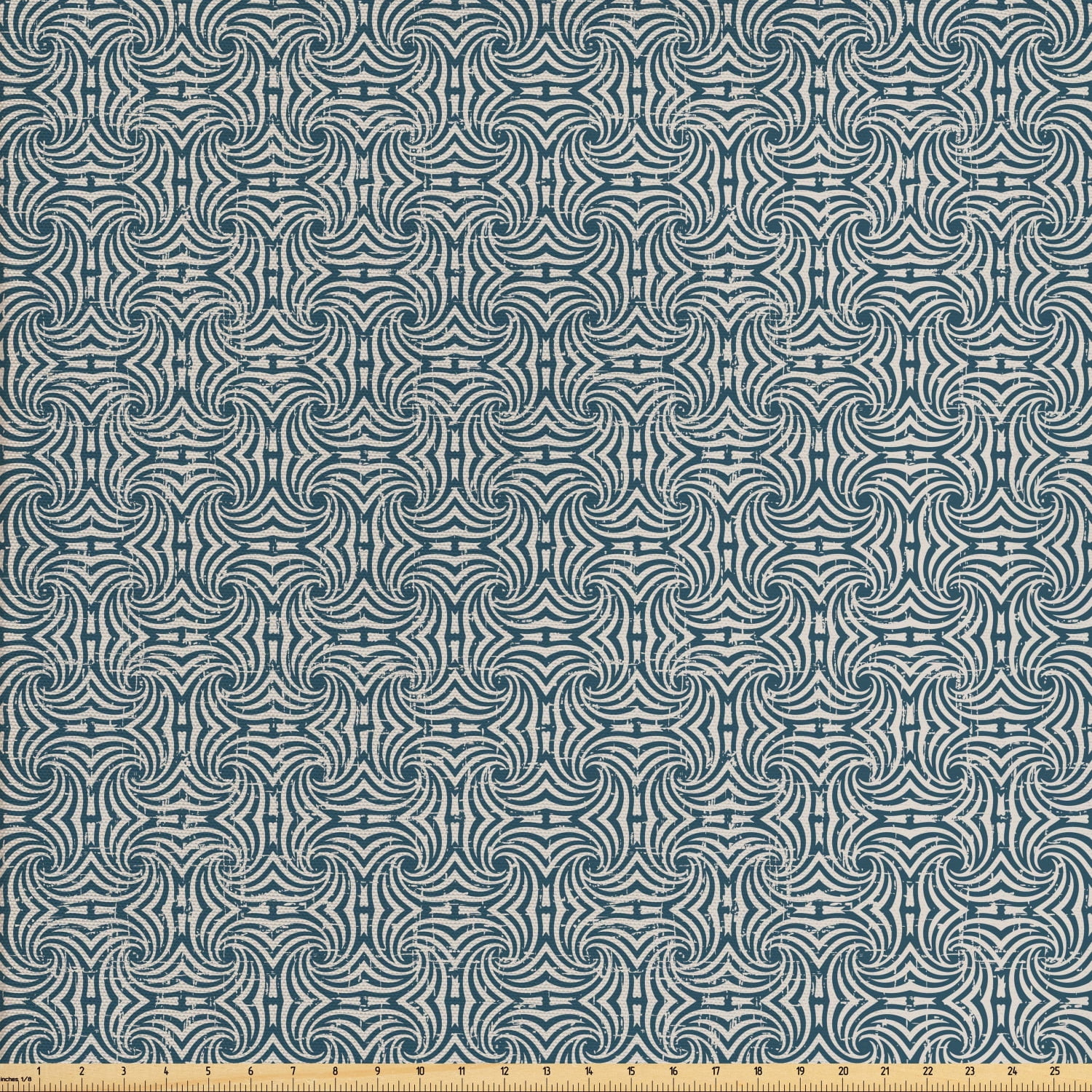 Vintage Fabric by the Yard, Stripes with Antique Curves Middle Age ...