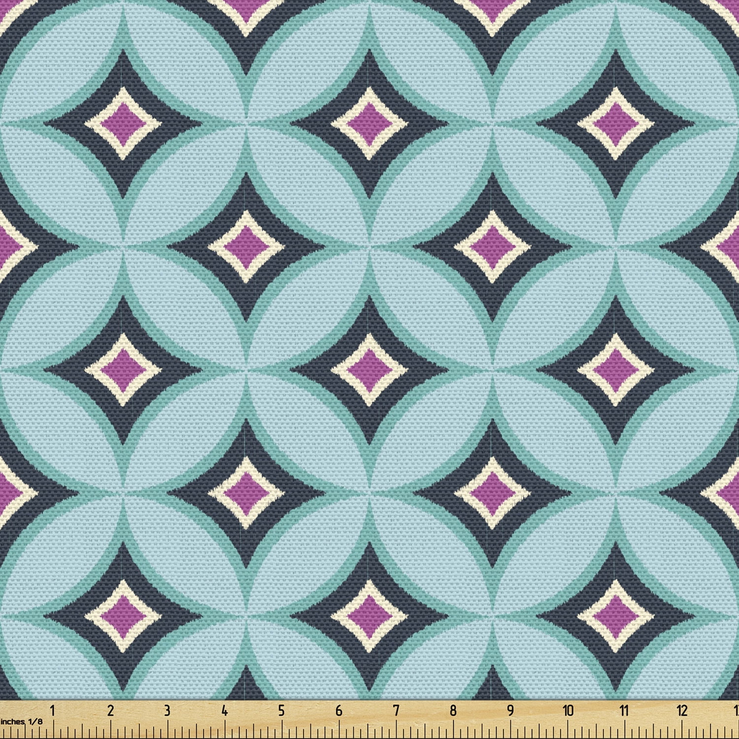 Vintage Fabric by the Yard Upholstery, Continuous Geometry Inspired ...